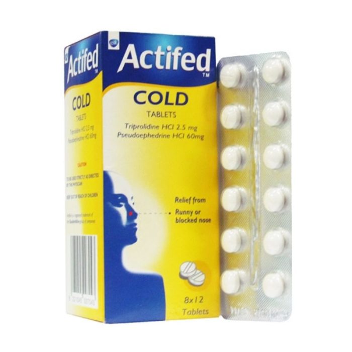 Actifed Cold Tablets - Top-Up Pharmacy